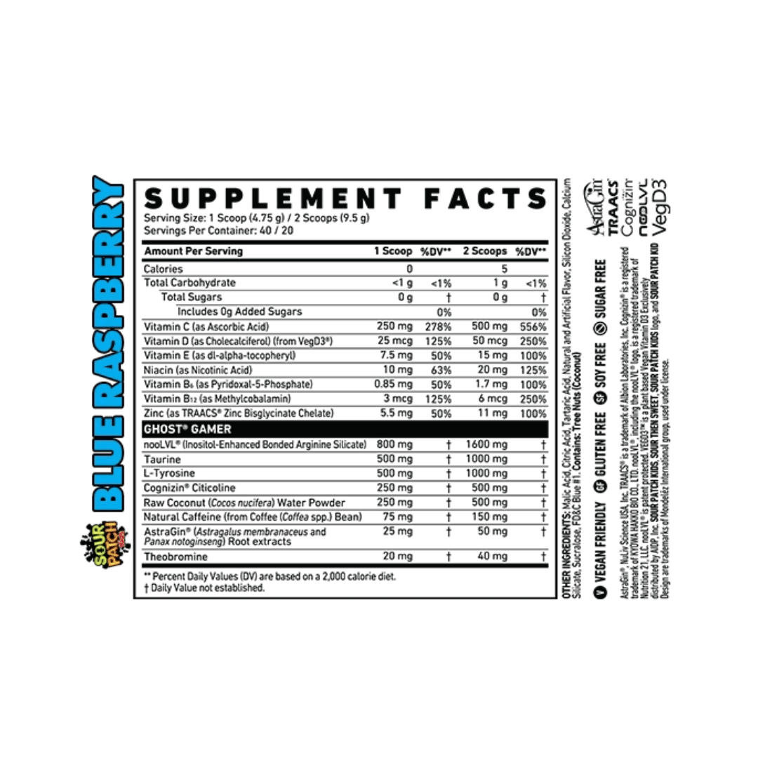 Ghost® Gamer - Blue Raspberry – Gamer Fuel NZ